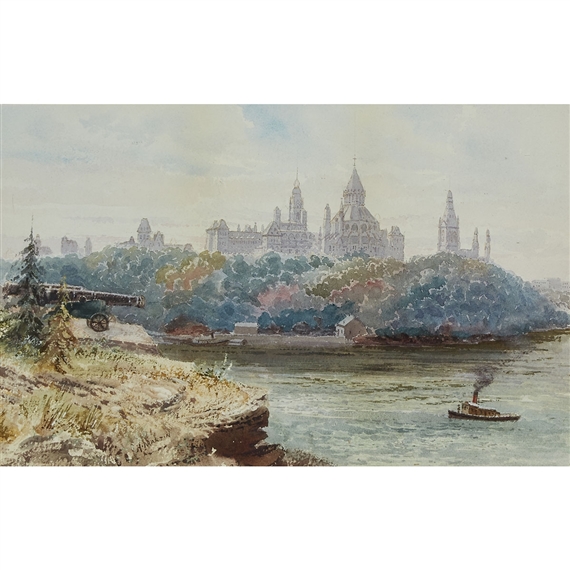 H. Martin | VIEW OF PARLIAMENT HILL FROM HULL | MutualArt