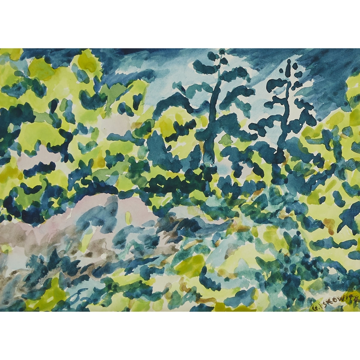 Gershon Iskowitz | LANDSCAPE WITH TREES | MutualArt