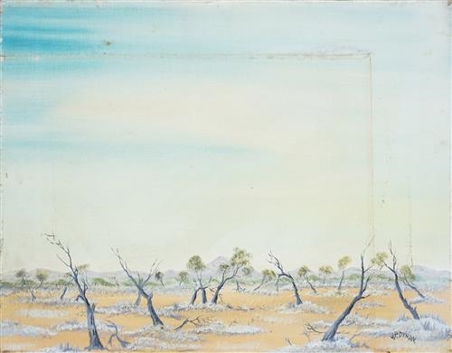 John Dynon | Landscape in Peach and Blue | MutualArt