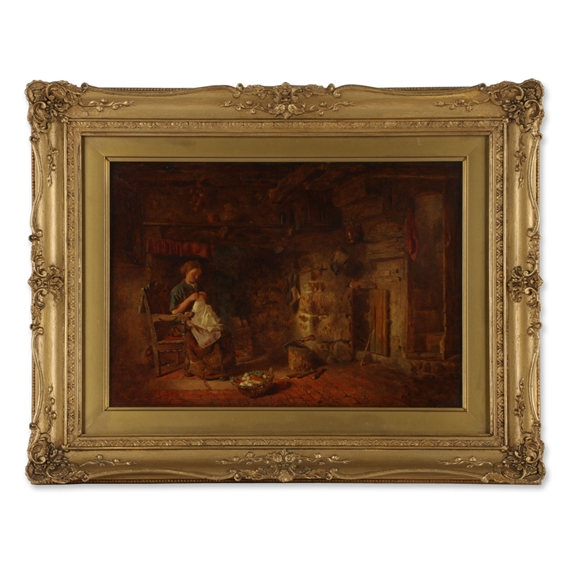 Alfred Provis | Cottage interior | MutualArt