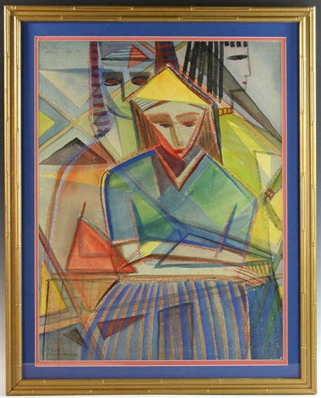 Jane Downs Carter | Portrait of a Woman, Abstract | MutualArt