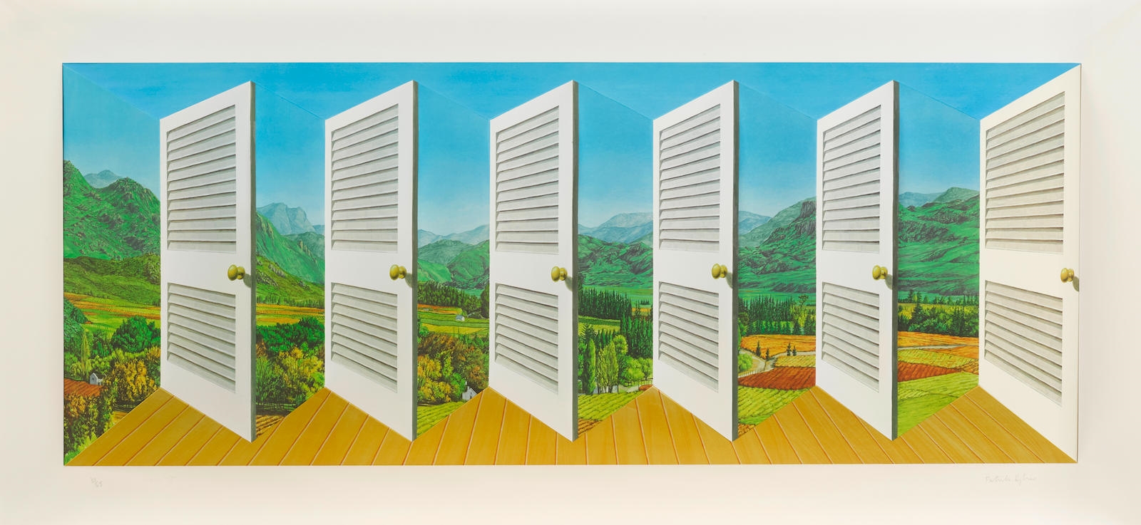 Patrick Hughes | Shutters (2003) | MutualArt