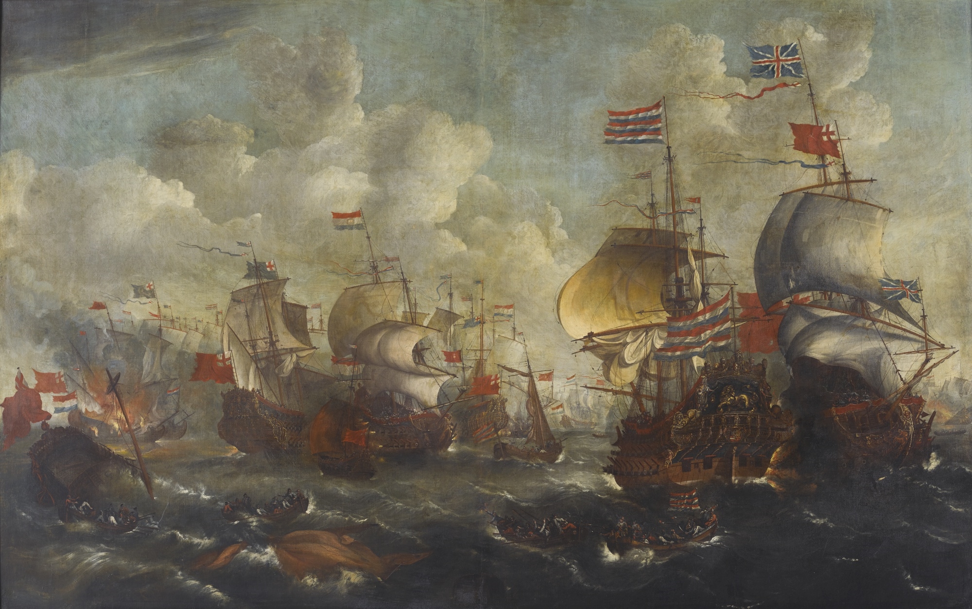 Dutch School, 17th Century | A BATTLE OF THE ANGLO-DUTCH WARS, POSSIBLY ...