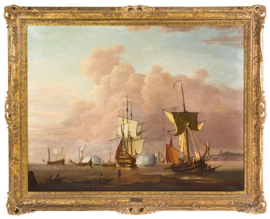 Peter Monamy | A Royal Yacht and a Flagship of the Squadron of the Red ...