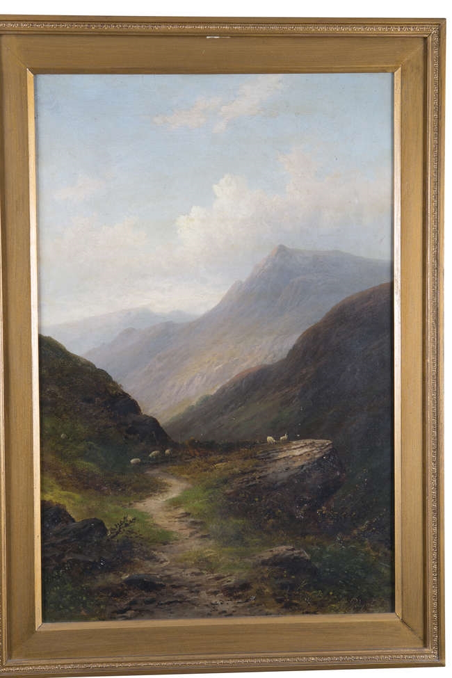 Victor Rolyat | Sheep in a highland landscape | MutualArt