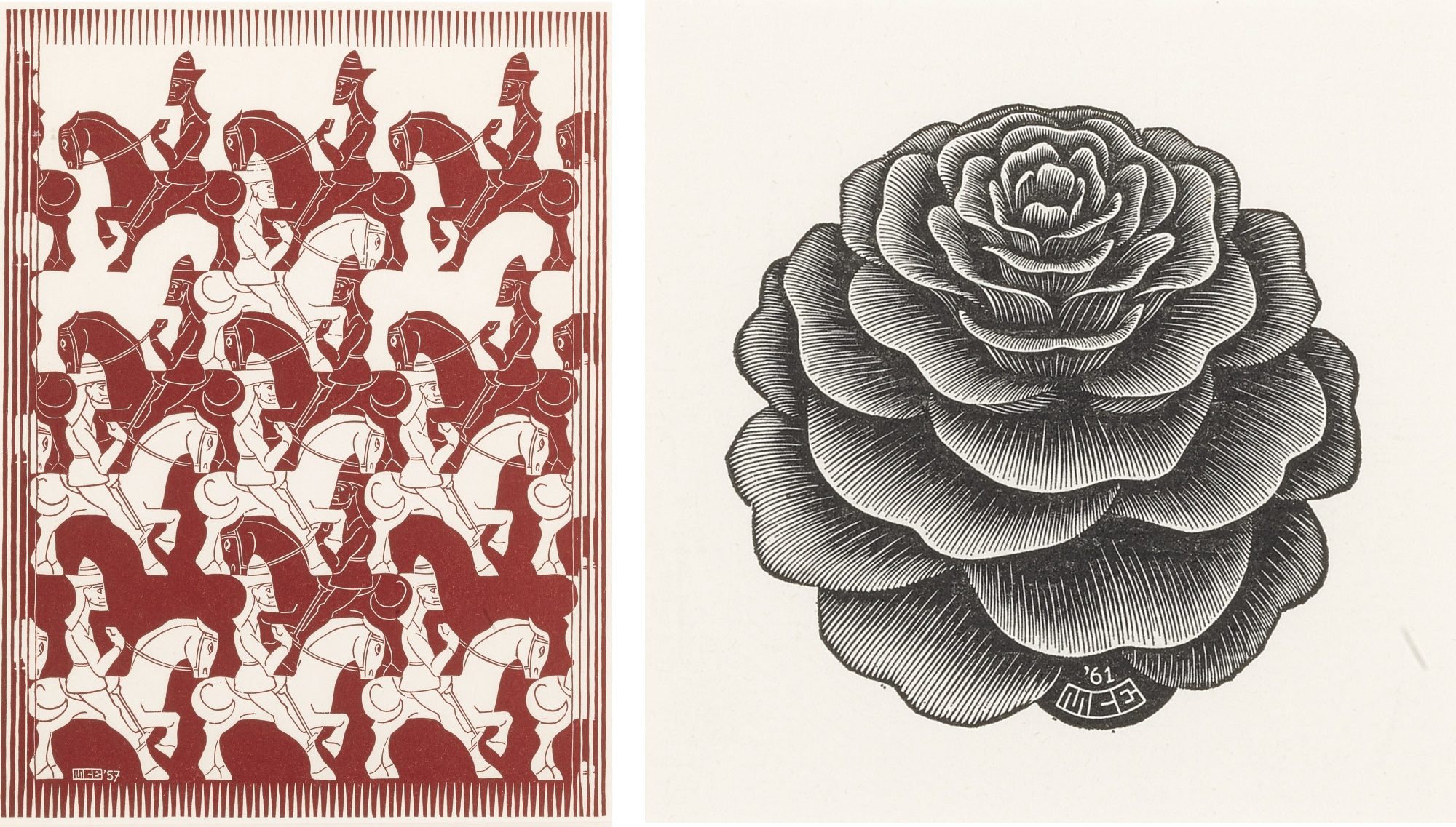 Maurits Cornelis Escher | REGULAR DIVISION OF THE PLANE III; AND LARIX ...