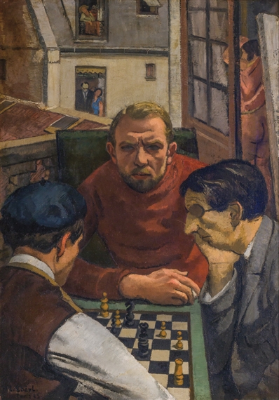 František Zdeněk Eberl | Chess Players (1925) | MutualArt