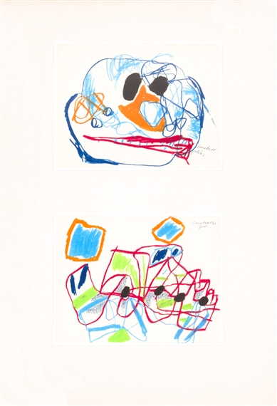 Lucebert | 2 works: (i) Personnage (ii) Untitled (1960 - 1964) | MutualArt