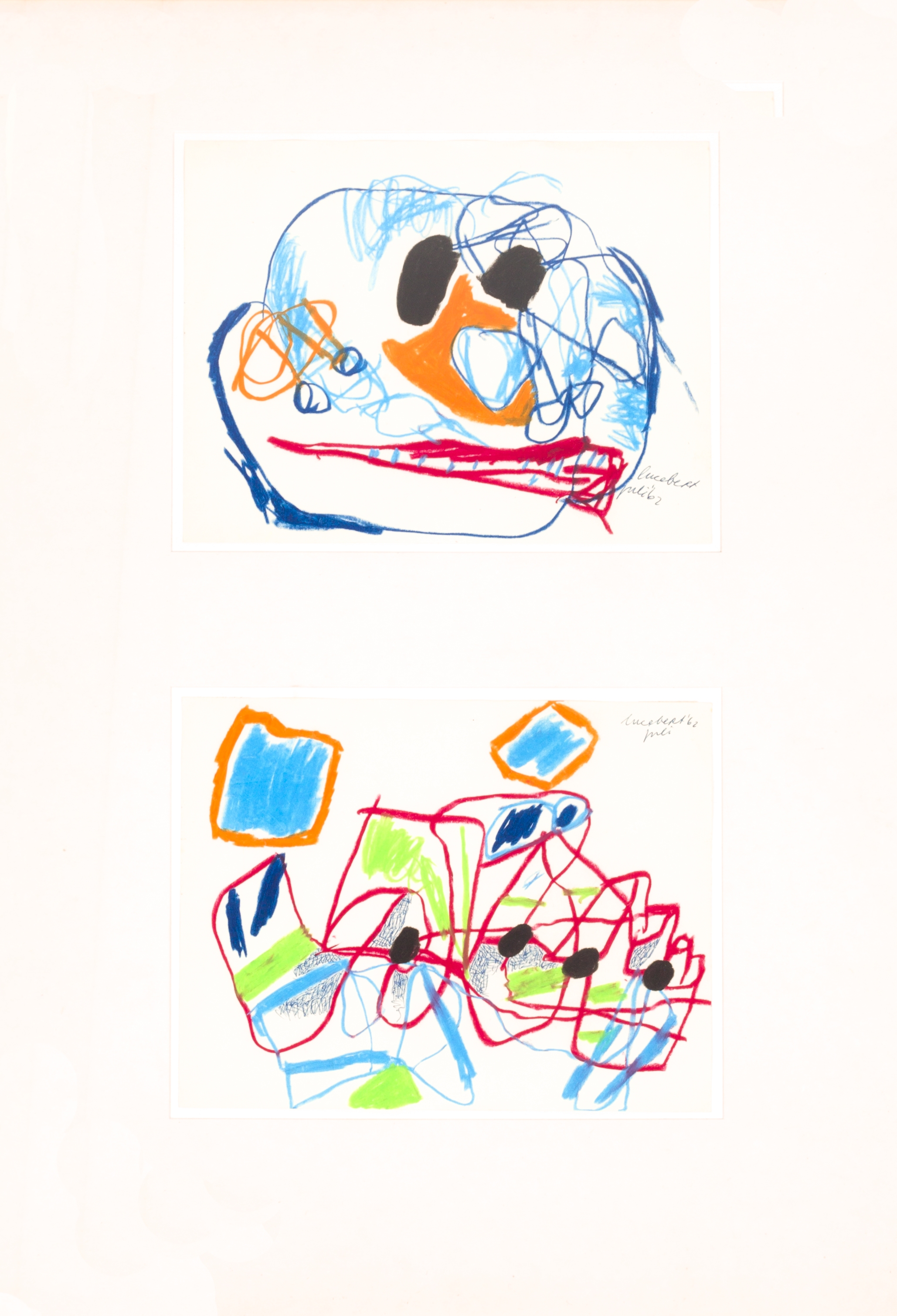 Lucebert | 2 works: (i) Personnage (ii) Untitled (1960 - 1964) | MutualArt