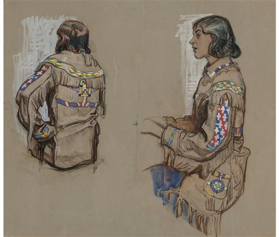 Dean Cornwell | Study of Indian Costumes | MutualArt