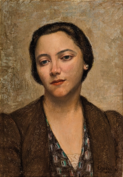 Carlo Socrate | Ritratto della moglie di Torresini (1937) | MutualArt