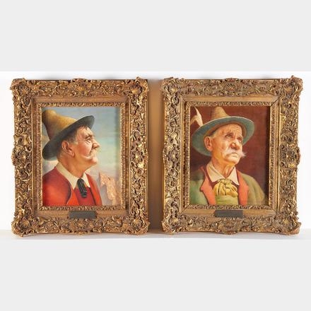 Franz Leitgeb | Portraits of Tyrolean men | MutualArt