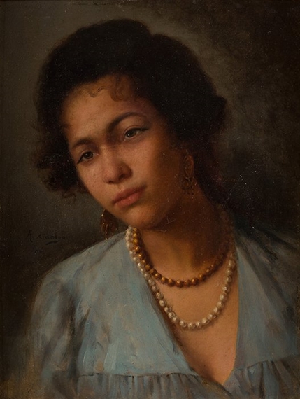 Félix Resurrección Hidalgo | Retrato de mujer Filipina | MutualArt