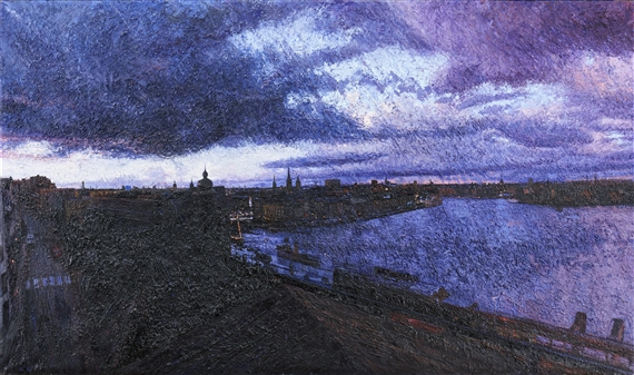 Bo Christian Larsson | Utsikt från Glasbruksgatan (1992) | MutualArt