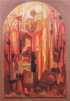 David Rakia | Synagogue interior | MutualArt