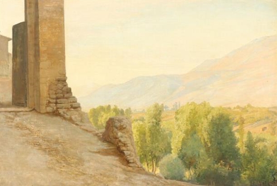 Edvard Petersen | A Landscape with Ruins | MutualArt