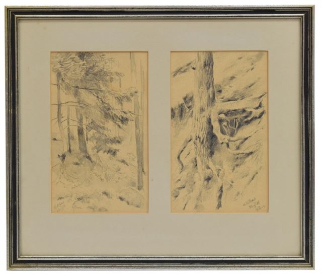 Richard Friese | 2 Works:Landscape Diptych & Untitled (1912) | MutualArt