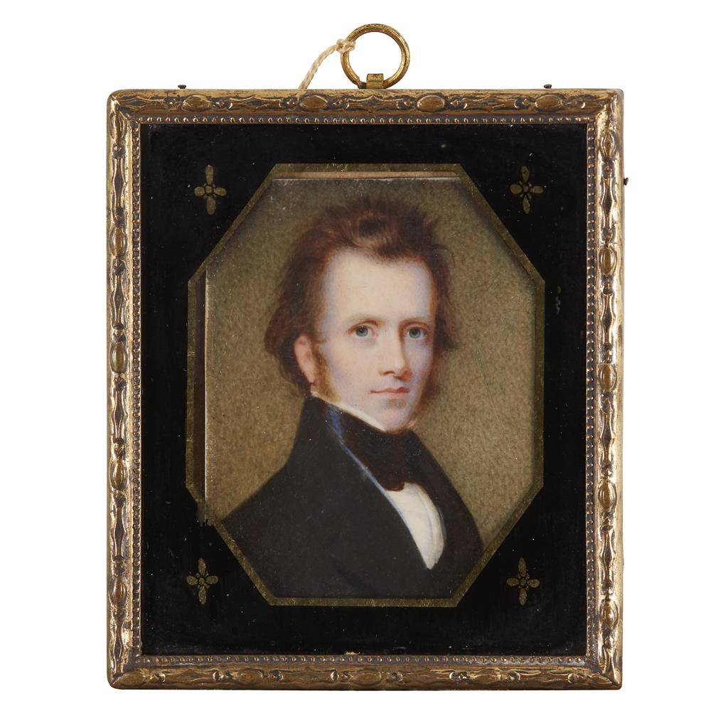 Anson Dickinson | Portrait miniature of a young man | MutualArt