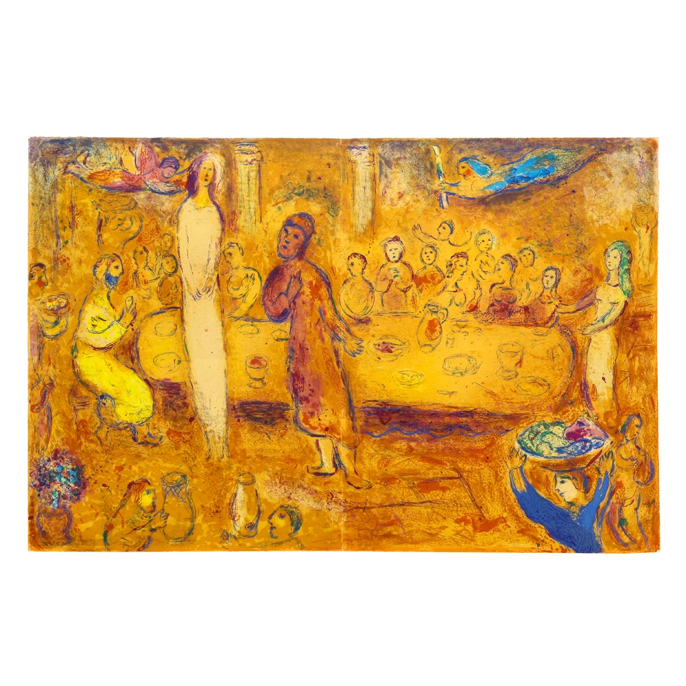 Marc Chagall | Mégaclès Reconnait Sa Fille Pendant Le Festin / Megacles ...