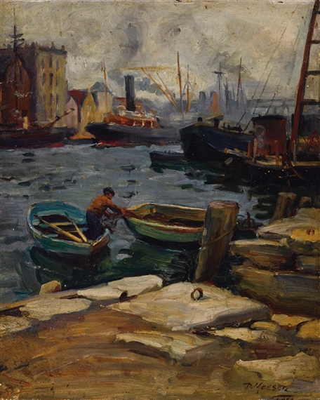 Meeson Dora | View of the Thames below Tower Bridge (1950) | MutualArt