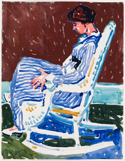 David B. Milne | Striped Dress (1913) | MutualArt