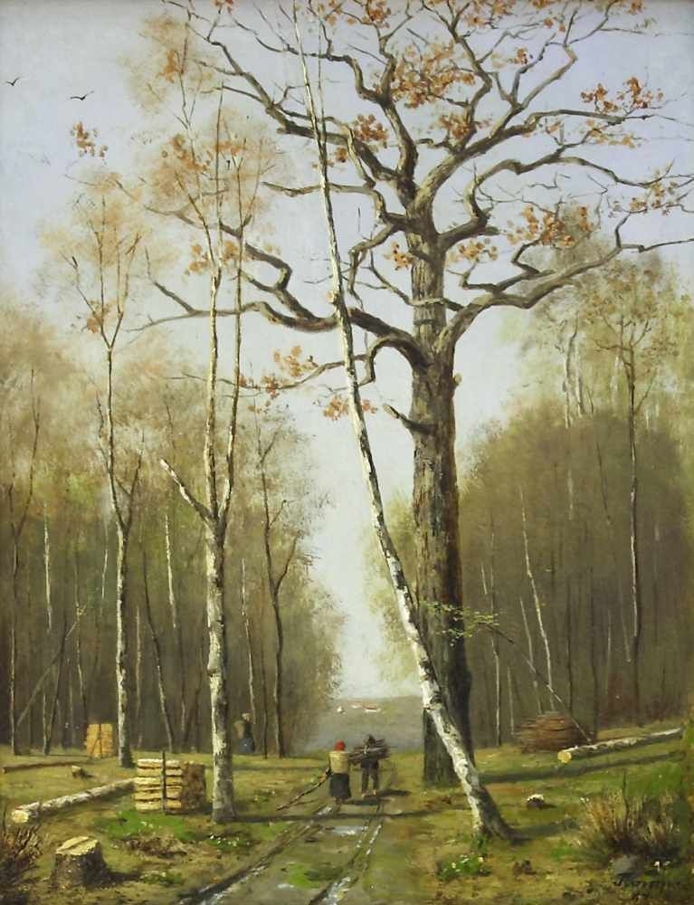 Adolf Gustav Thamm | Frühling im Webicht (Wald bei Weimar) (1884 ...
