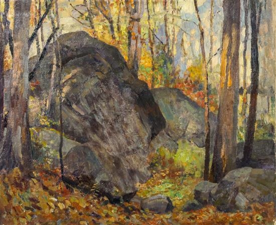 Arthur E. Becher | Boulder with Trees | MutualArt