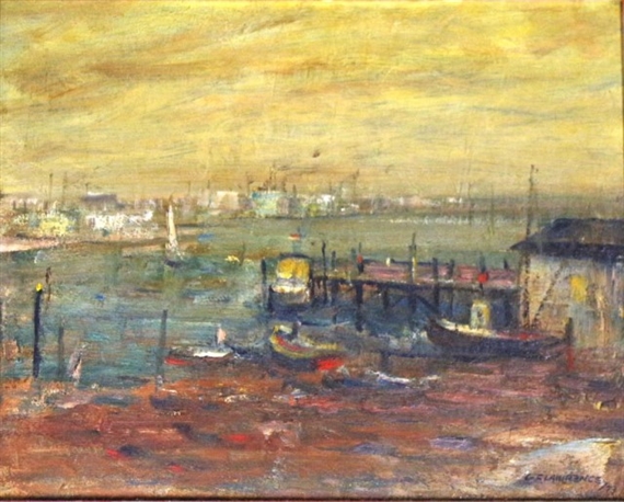 George Feather Lawrence | Harbour Scene (1973) | MutualArt