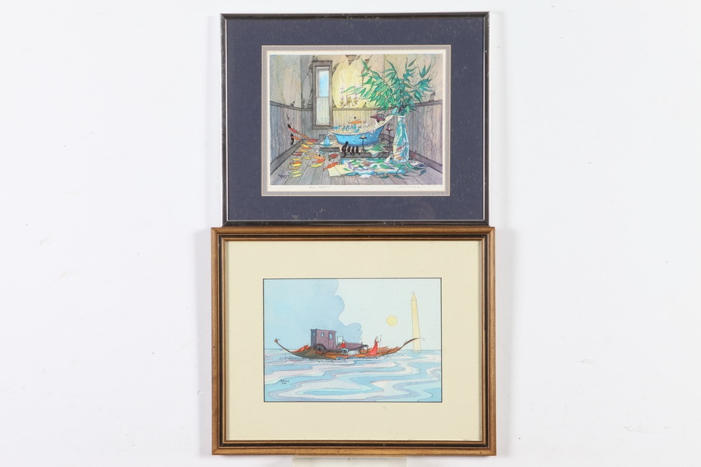 Kenneth Koskela | 2 WORKS: FANTASY SCENE, MISS MAGGIE | MutualArt