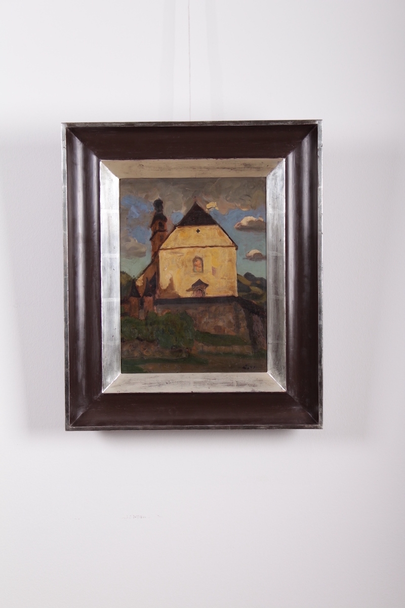 Alfons Walde | Back View of the City Church of Kitzbühel | MutualArt