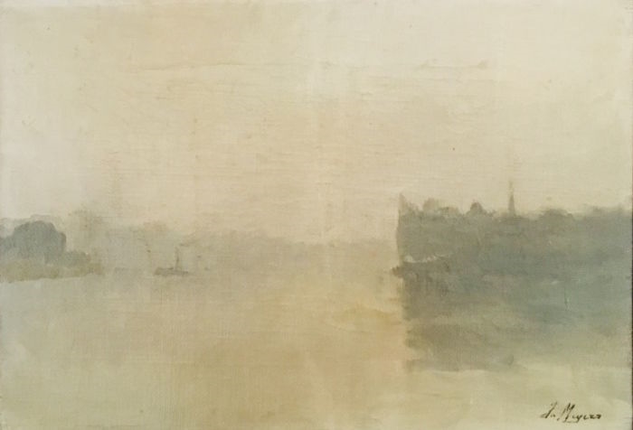Isidore Meyers | Mist in de haven | MutualArt