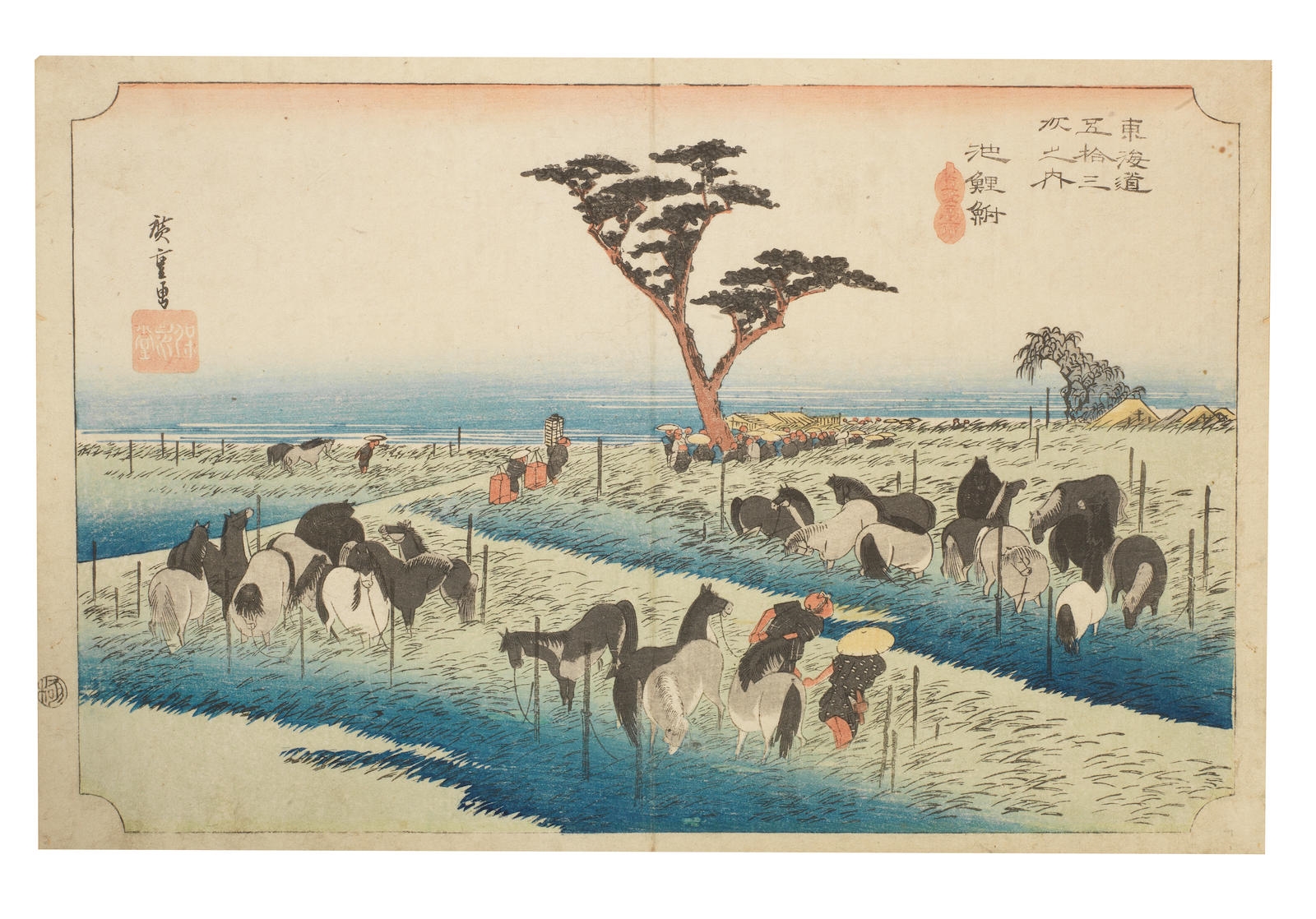 Utagawa Hiroshige | Kurodai, kodai and sansho (black seabream, two ...