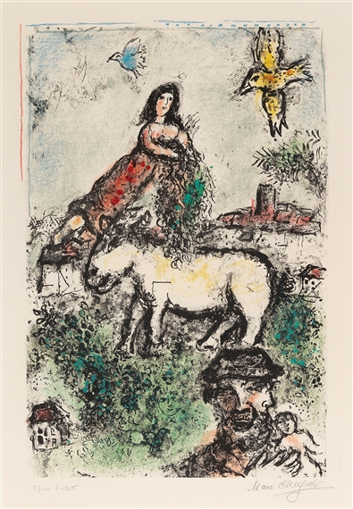 Marc Chagall | Jardin perdu - a sequestered garden (1969) | MutualArt