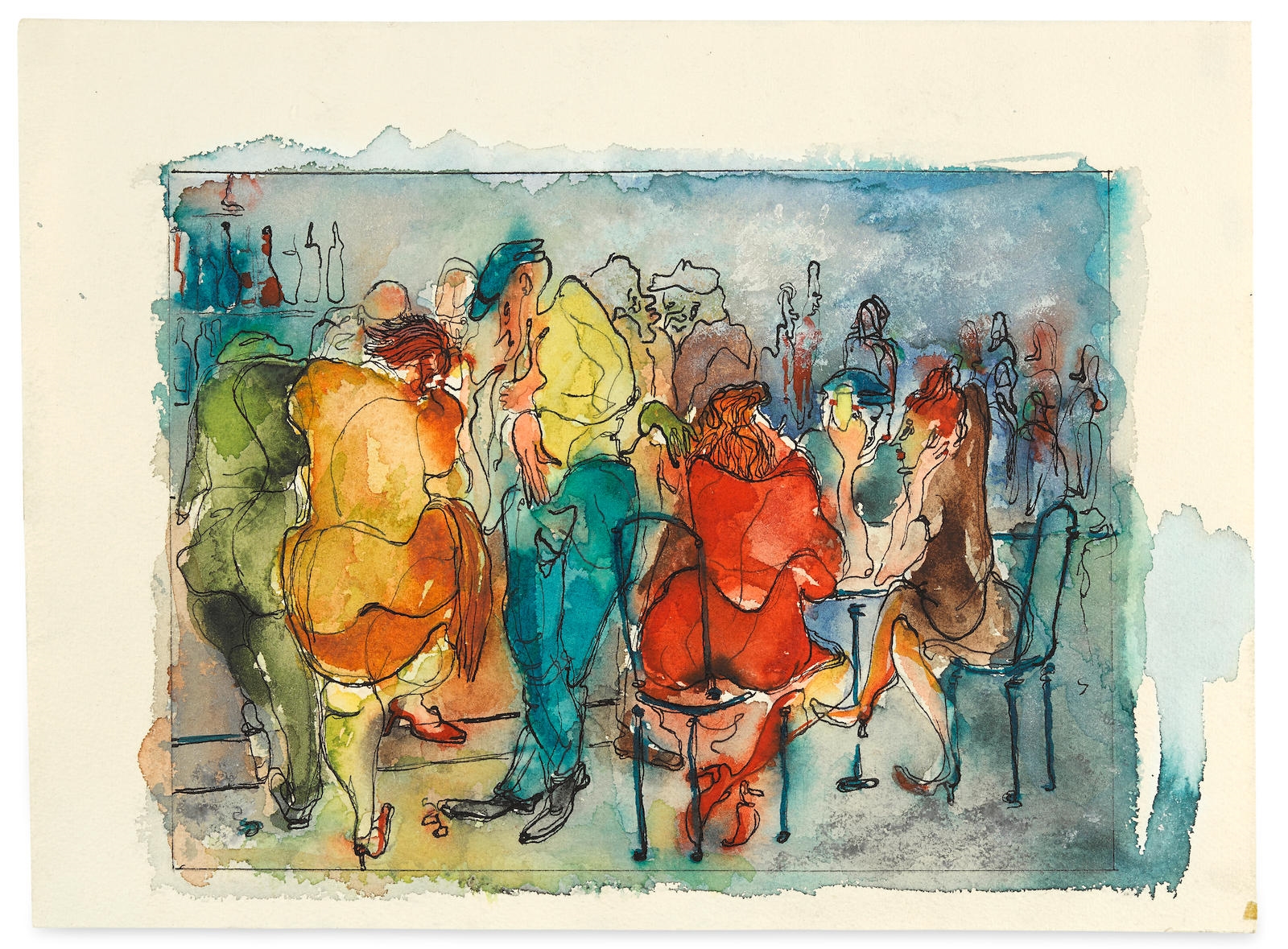 Andy Warhol | Untitled (Bar Scene) (1947) | MutualArt