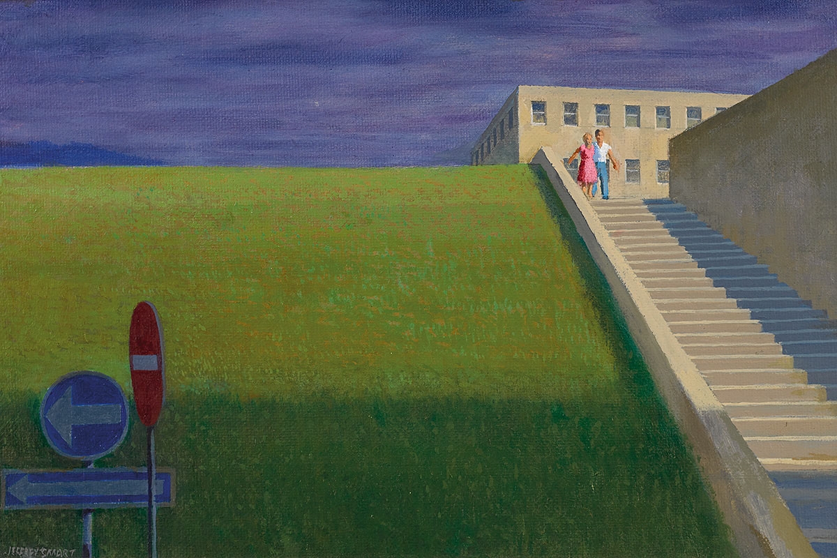 Jeffrey Smart | Study for Supermarket Car Park II (2004) | MutualArt