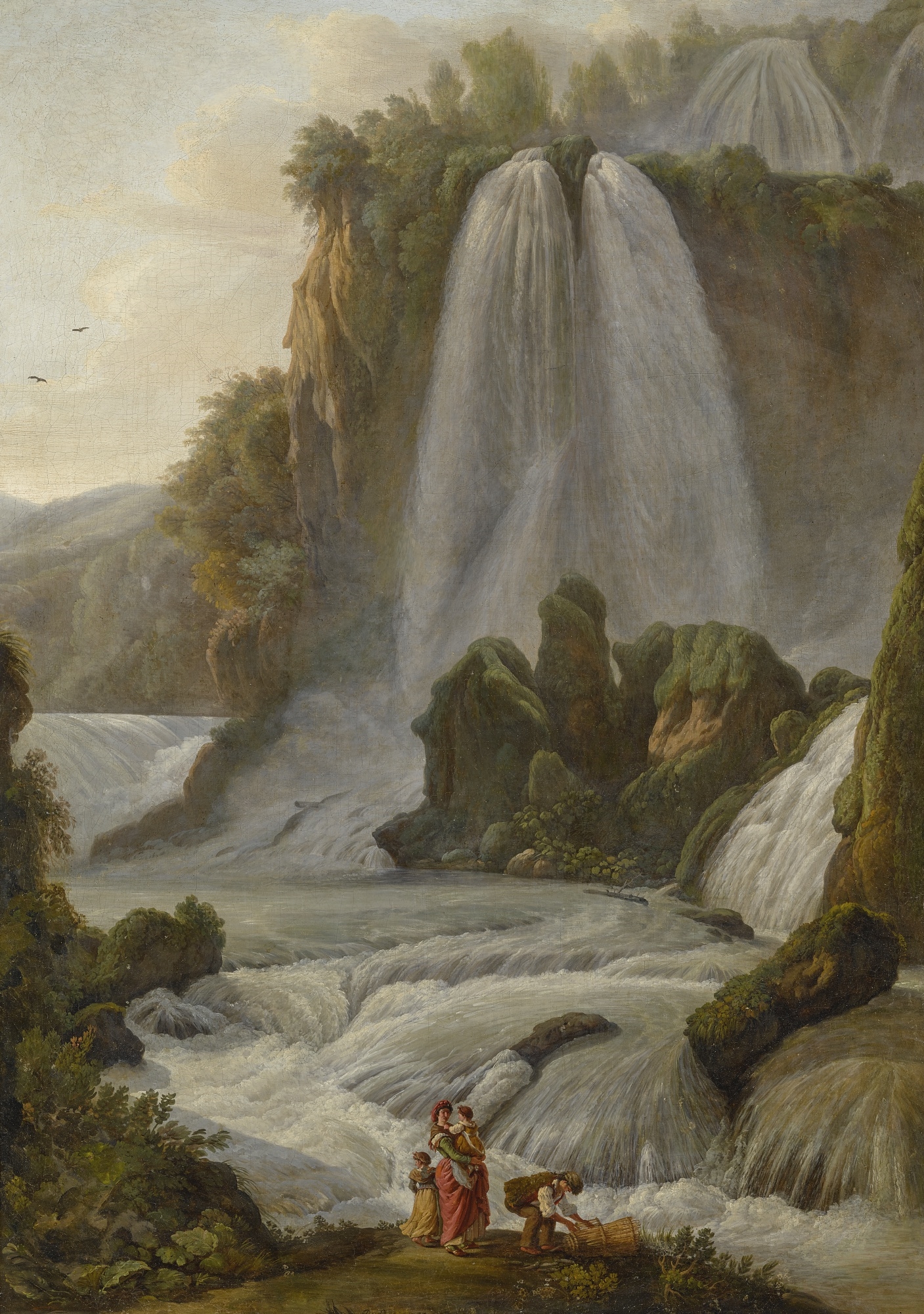 Louis Ducros | WATERFALL AT TIVOLI (1783) | MutualArt
