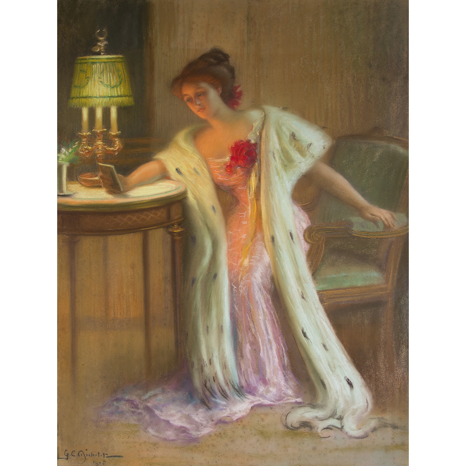 Georges C. Michelet | Elégante dans un intérieur (1903) | MutualArt
