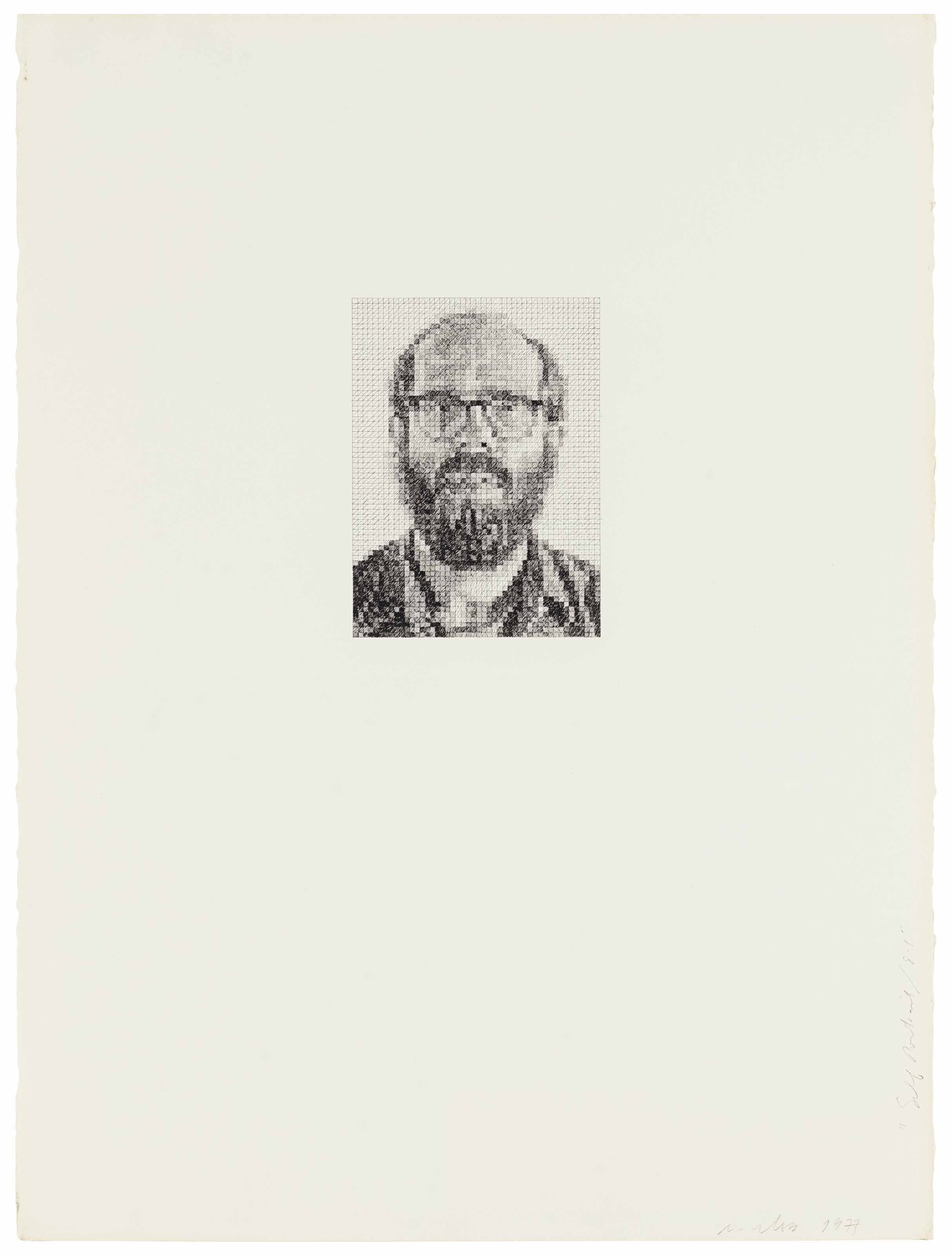 Chuck Close | Self-Portrait / 8x1 (1977) | MutualArt