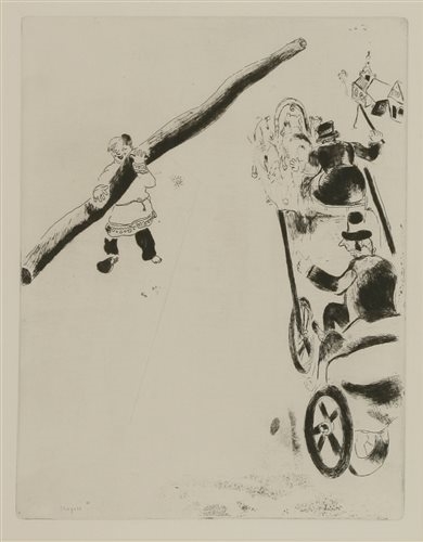 Marc Chagall | FROM THE DEAD SOULS; set of 5 (1923 - 1948) | MutualArt