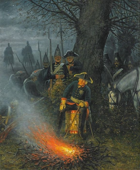 Max Wiese | Friedrich der Große vor der Schlacht bei Liegnitz 15. Aug ...