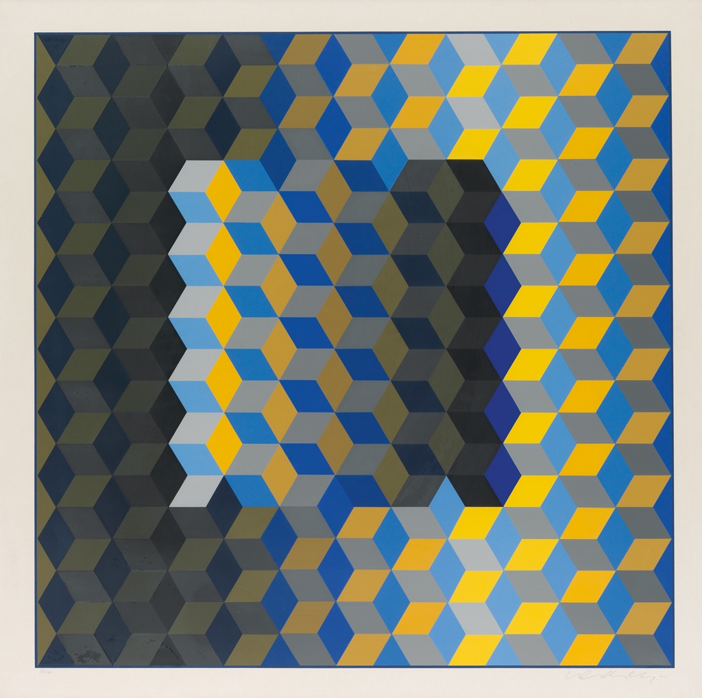 Victor Vasarely | Four Works: Folclore Planetario,Lapidaire,Hommage à l ...