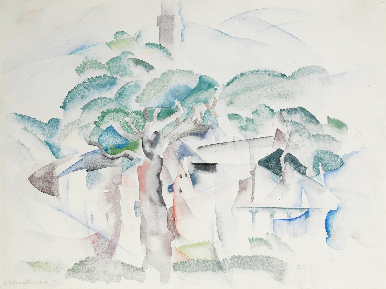 Charles Demuth | TREES AND HOUSES (1916) | MutualArt