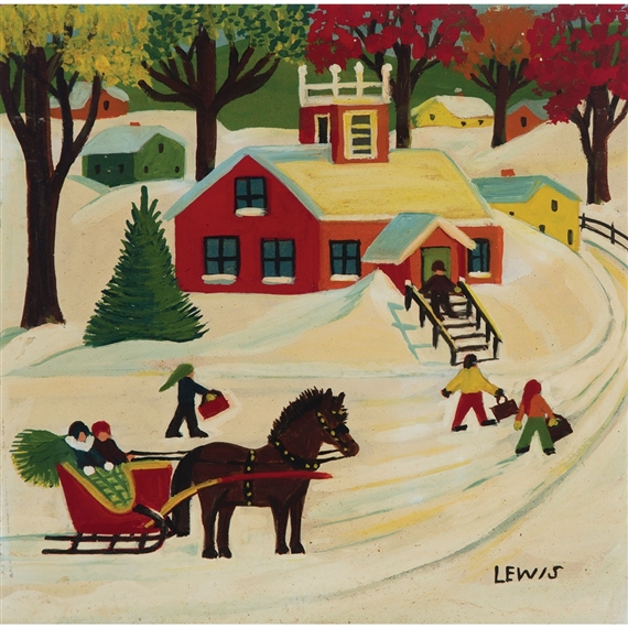 Maud Lewis | Winter Scene | MutualArt
