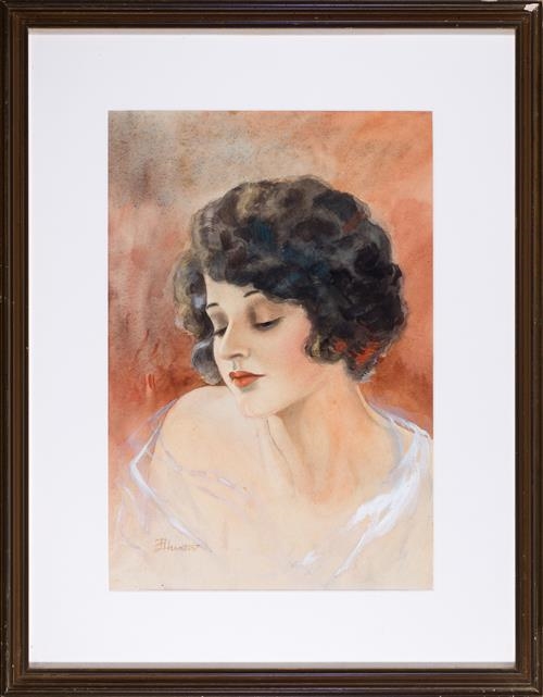 P Hunter | Portrait of a Female Muse | MutualArt