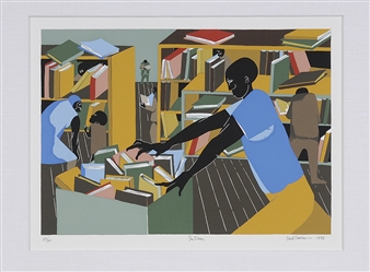 Jacob Lawrence | THE LIBRARY (1978) | MutualArt