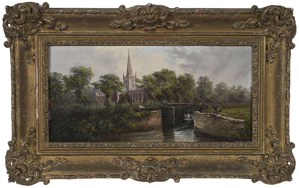 William Richards | A coastal scene with a ship beached for breening ...