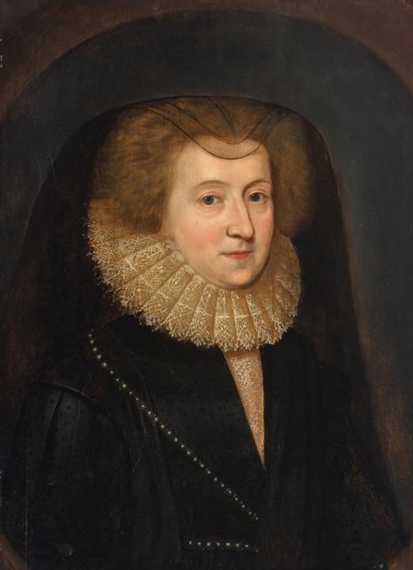 Flemish School 17th Century | A Lady Wearing a Lace Millstone Ruff ...