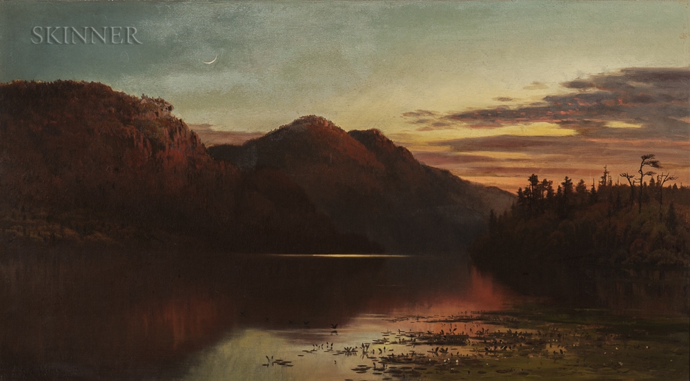 George Herbert McCord | Crescent Moon over Lake Placid | MutualArt