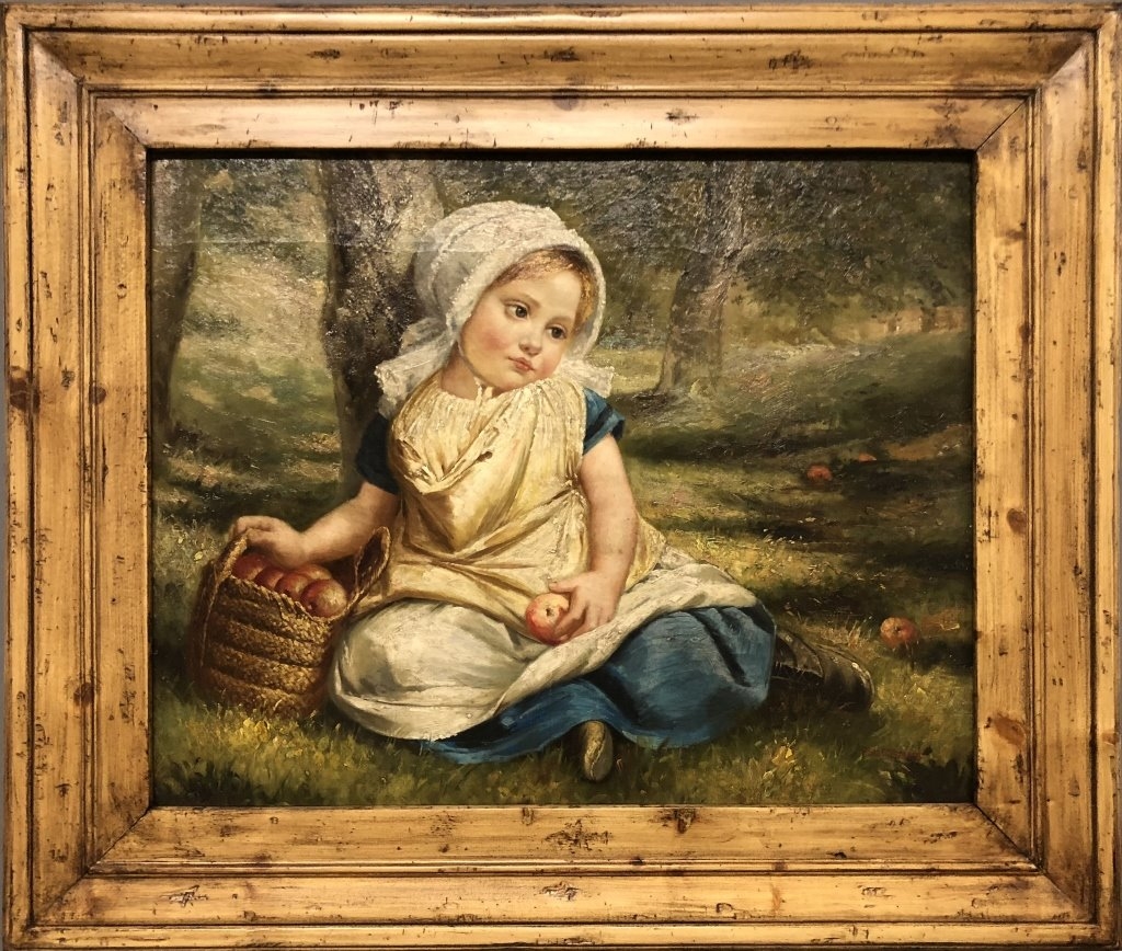 Pierre François Basan | Girl with apples | MutualArt