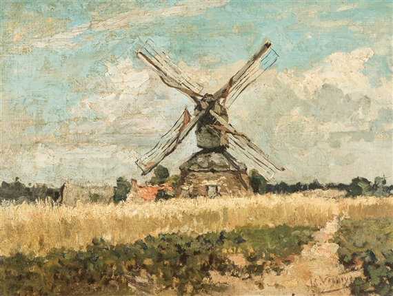 Isidore Verheyden | Landscape with a mill | MutualArt